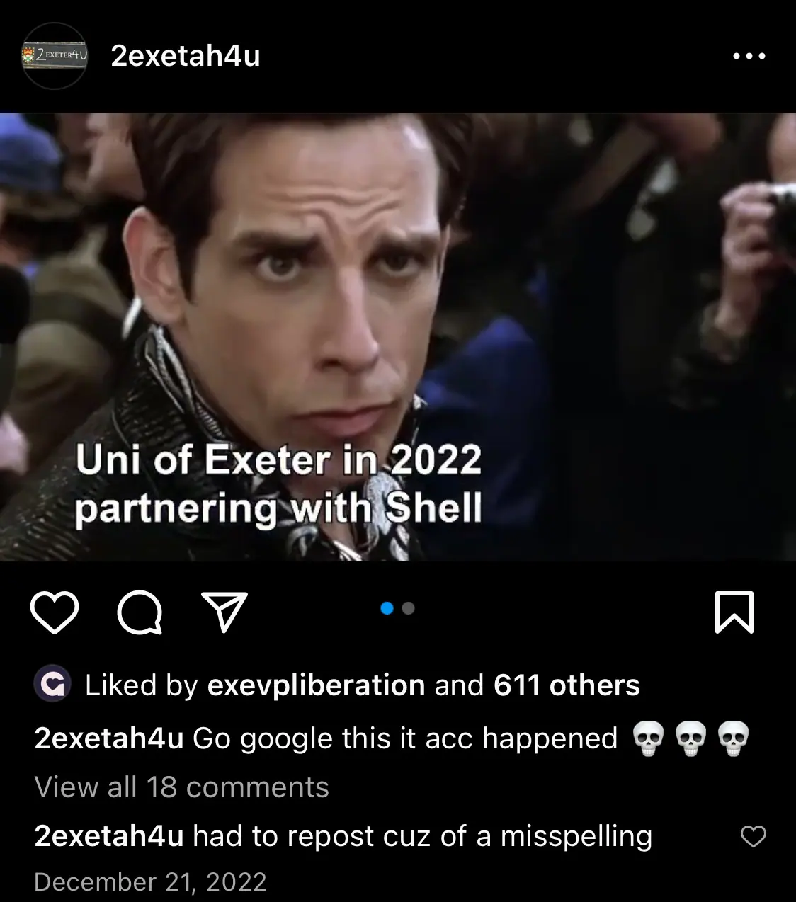 A look at non-affiliated Exeter University meme pages: an unflinching ...